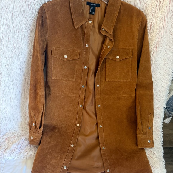 Forever 21 | Jackets & Coats | Womens Tan Pig Skin Leather Jacket ...
